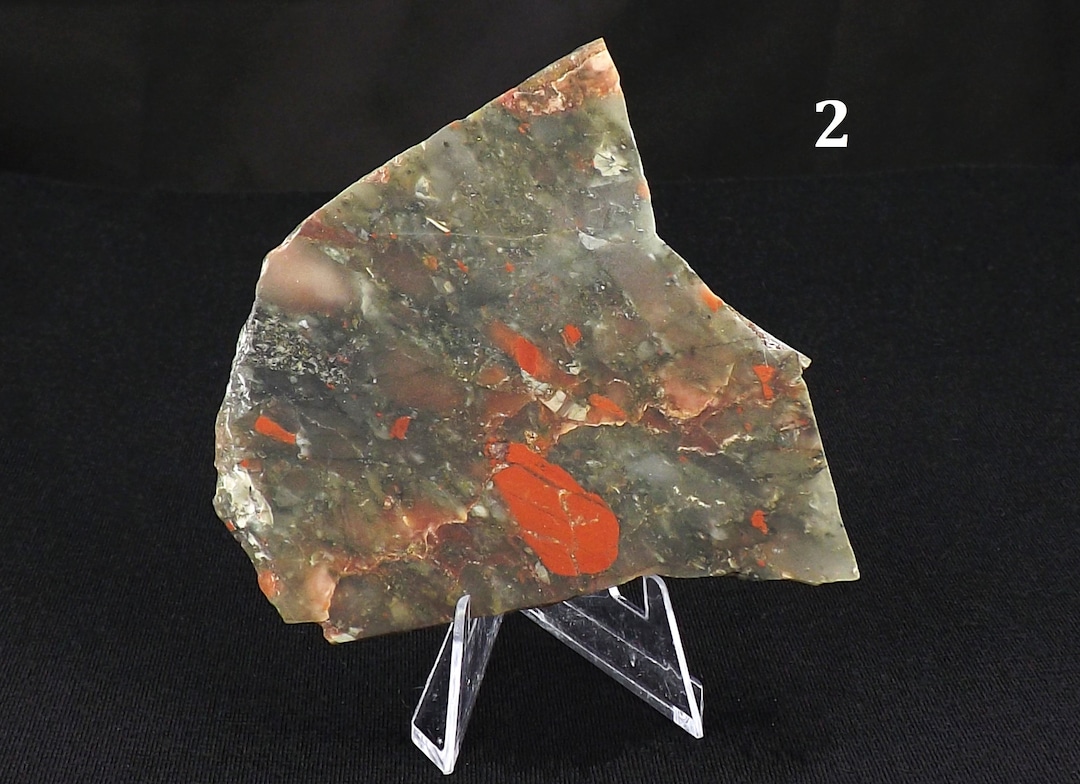 Seftonite, Natural Raw Stone Slab, Translucent, Bloodstone, Blood ...