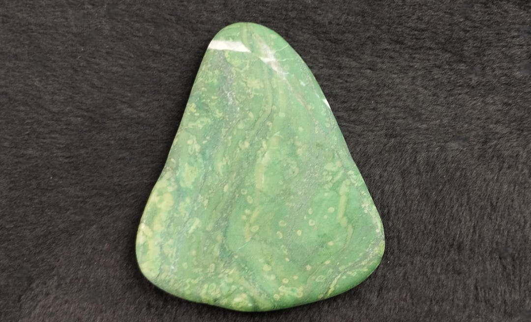 Satin Verdite, 49g/245ct, Natural Stone Slab, Slab/slice, Stone Cut ...
