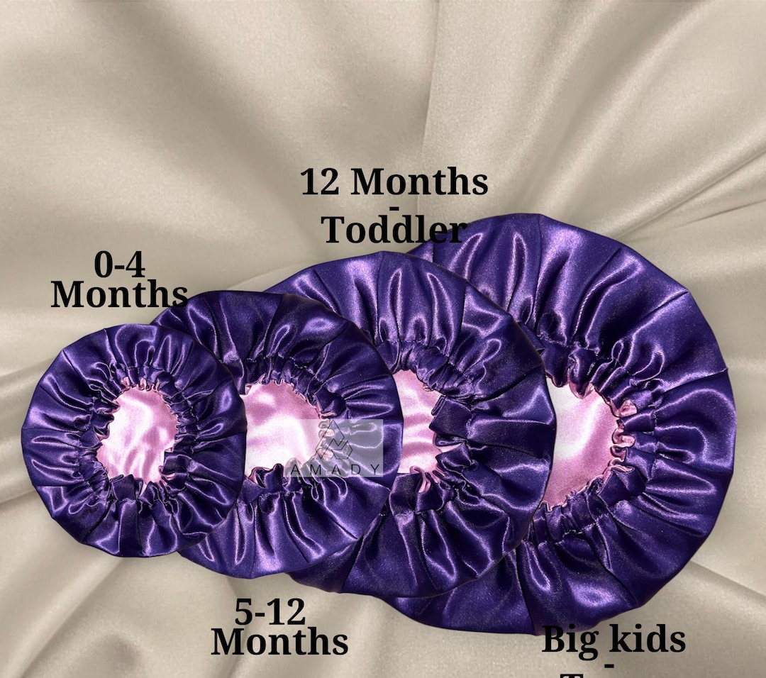 Non-slip Satin Baby Hair Bonnet, Anti Frizz Hair Care for Kids ...