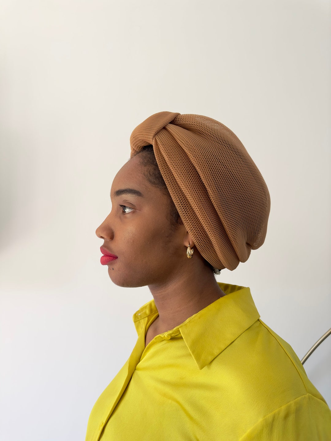 Silk Lined Mesh Turban, Turban for Women, Pre-tied Turban, Headwrap ...