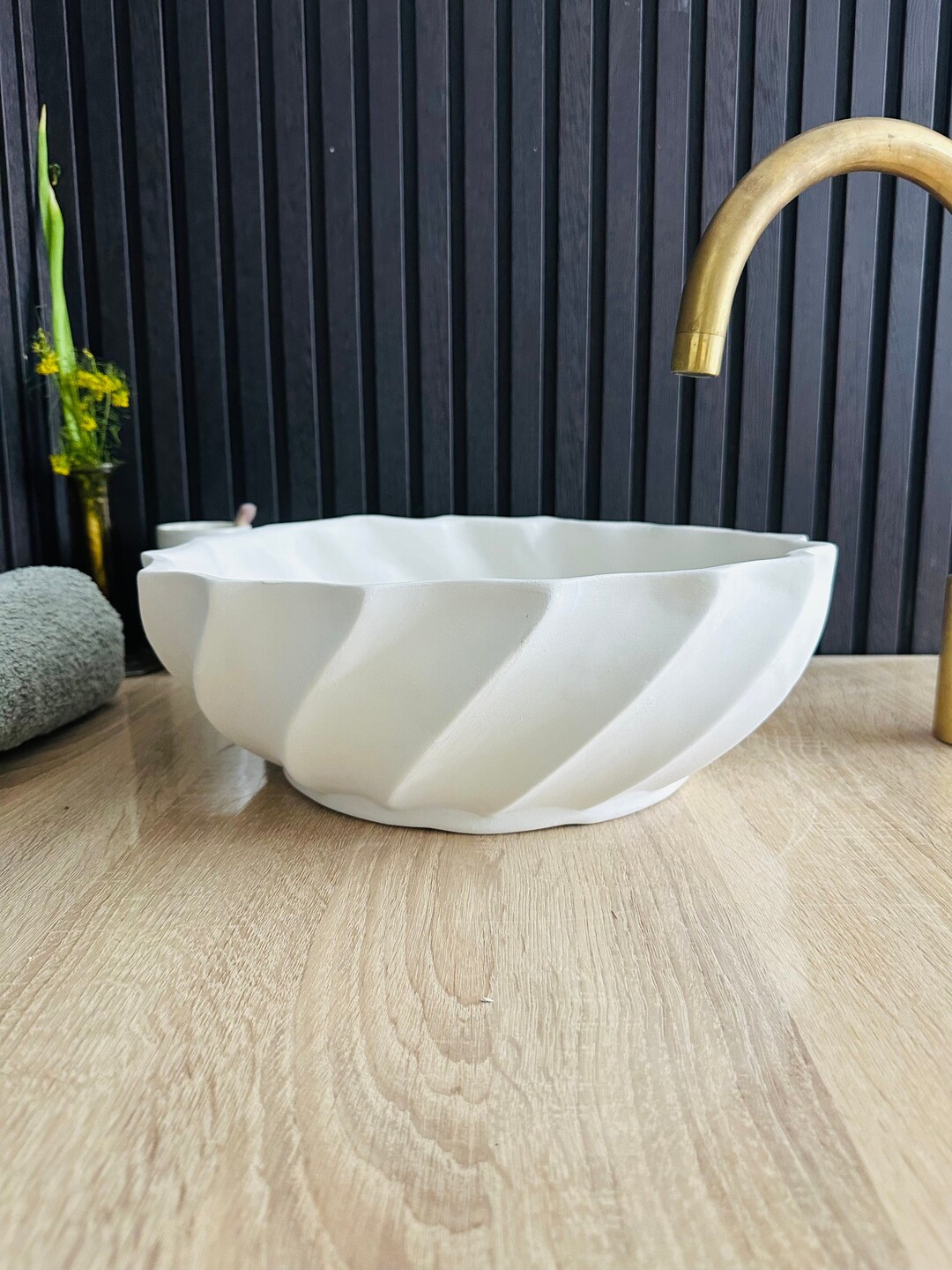 Raw Clay Handcrafted Ceramic Sink Rustic Basin Sink Raw Clay Mid ...