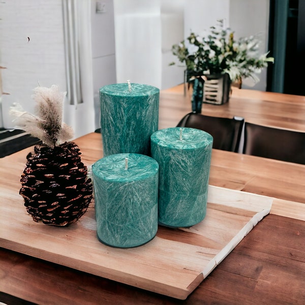 Teal Candle - Etsy