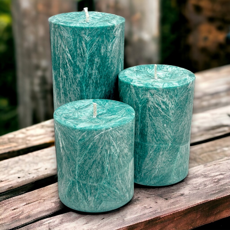 Teal Candle - Etsy