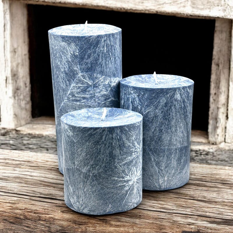 Candles Blue Pattern - Etsy