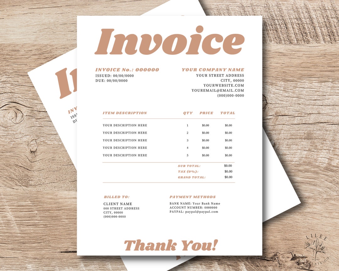 Invoice Template Download, Invoice Template, Printable Invoice ...