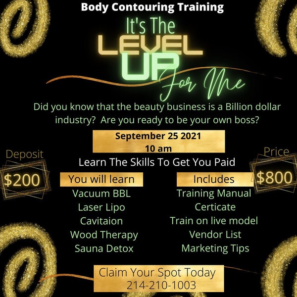 Body Contouring Training Flyer - Etsy