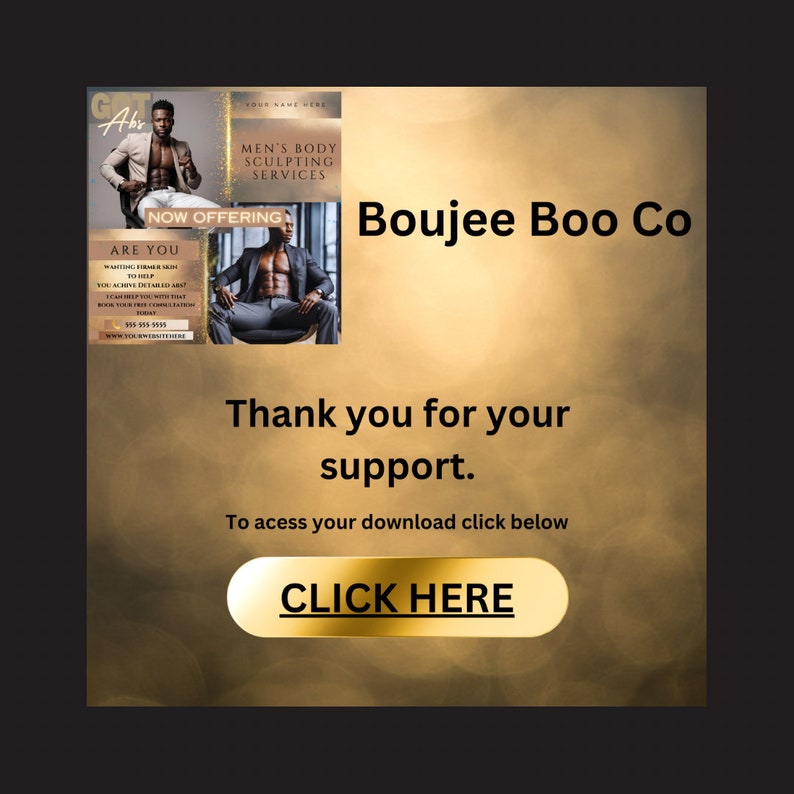Men's Body Sculpting Flyer, Fitness Template Canva Pro - Etsy