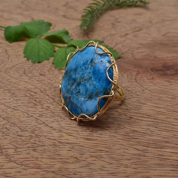 Chrysocolla Ring - Etsy