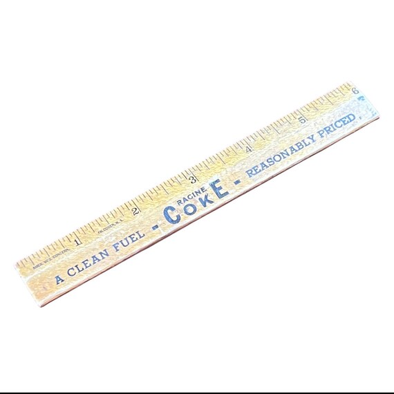 Measuring Quilting RACINE Coke VINTAGE 1950's Advertising Wooden 6 ...