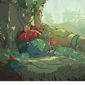 Venusaur Print Sleeping Bulbasaur, Venusaur , Ivysau Rand Maybe a Ditto ...