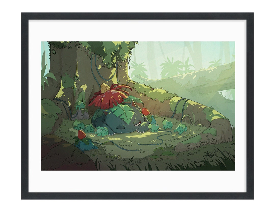 Venusaur Print - Sleeping Bulbasaur, Venusaur , Ivysau Rand Maybe a ...