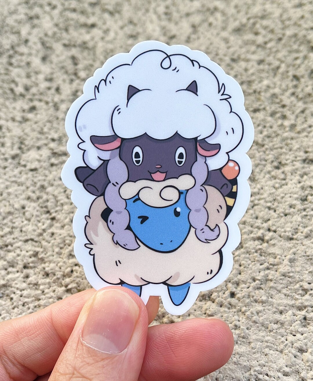 Pokemon Stickers, Matted Vinyl Mareep, Wooloo Sticker Laptop, Hydro ...
