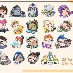 Overwatch Chibi Stickers Bastion Sticker Vinyl Stickers Decal Sticker ...