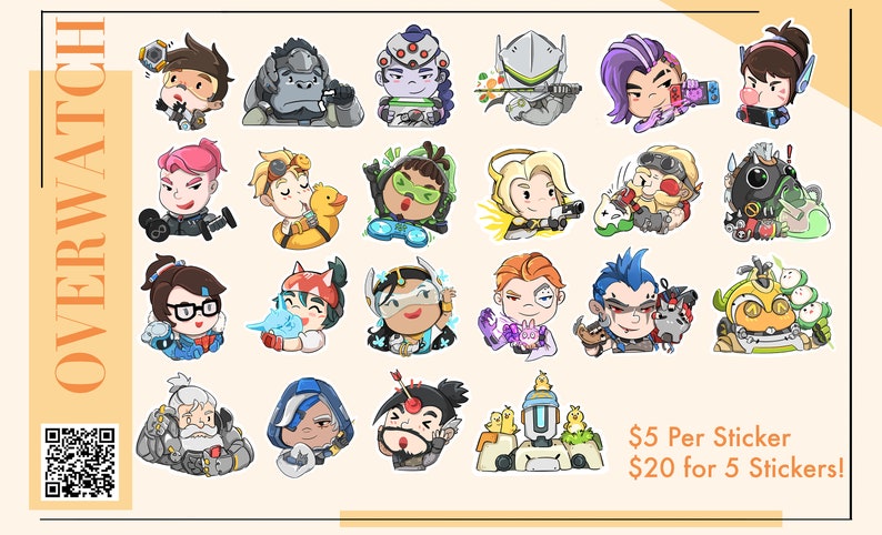 Overwatch Chibi Stickers Bastion Sticker Vinyl Stickers - Etsy