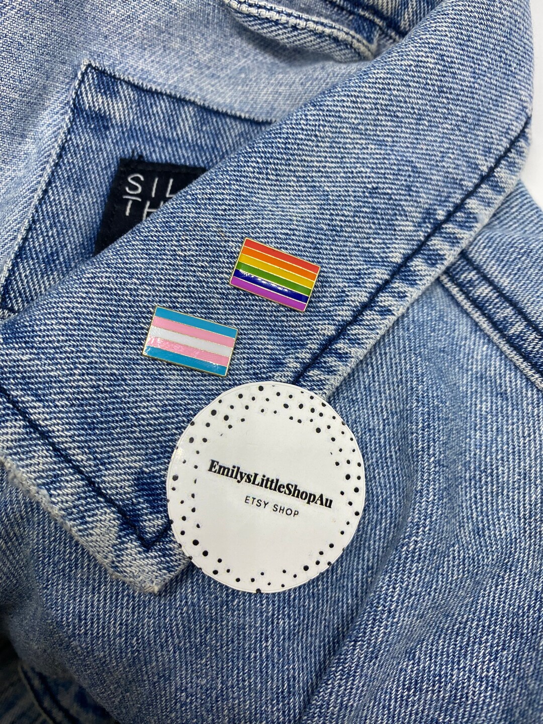 Mini Pride Flag & Transgender Flag Pin - Etsy