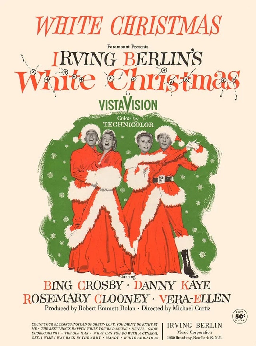 1954 White Christmas Movie Poster Print > Bing Crosby > Danny Kaye ...