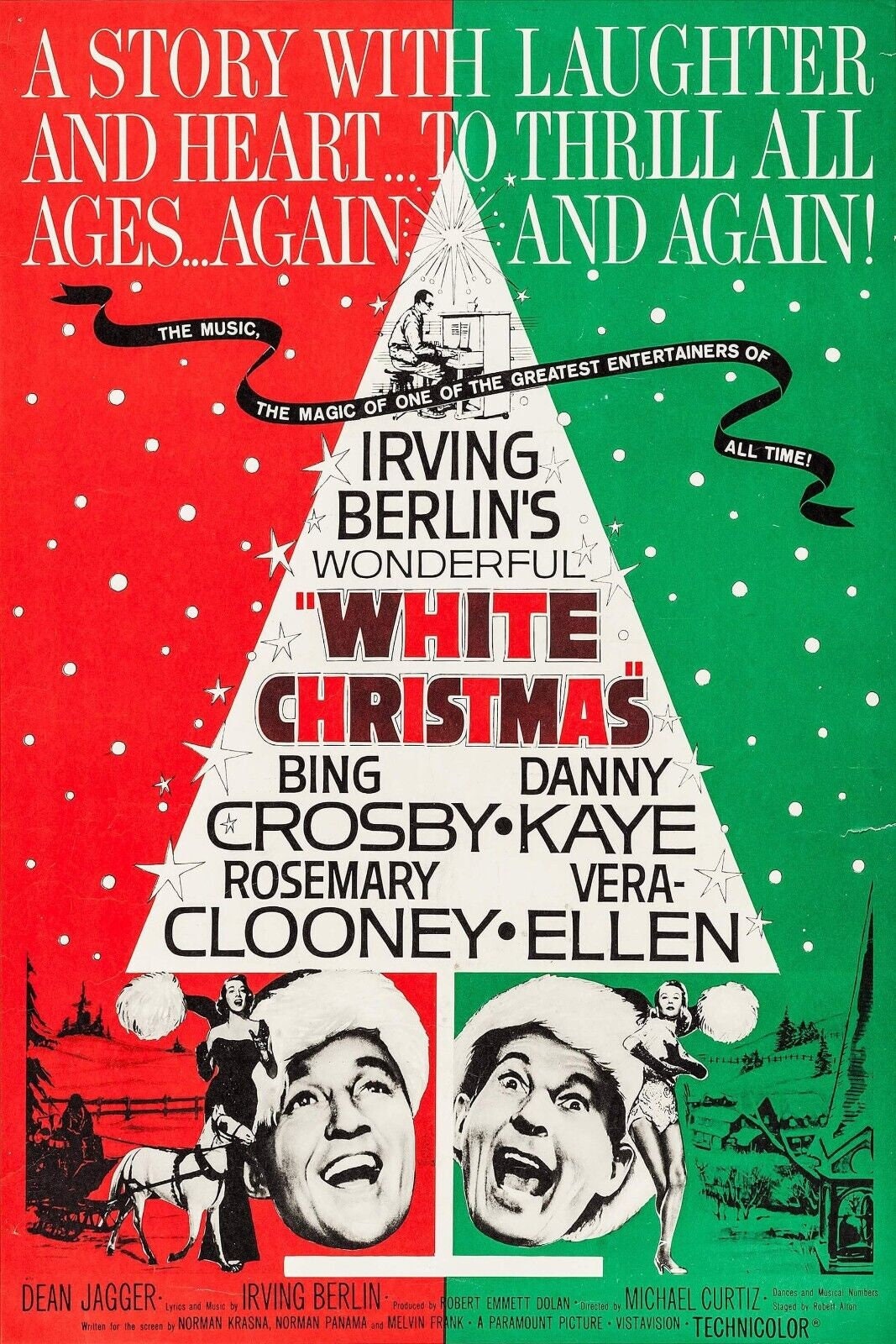 1954 White Christmas Movie Poster Print Bing Crosby Danny Kaye Rosemary ...