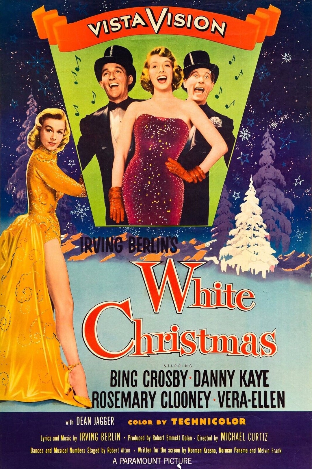 1954 White Christmas Movie Poster Print > Bing Crosby > Danny Kaye ...