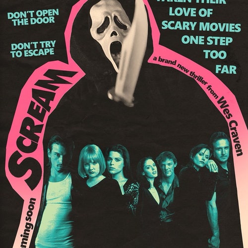 1996 Scream Movie Poster Print Sidney Prescott Dewey - Etsy