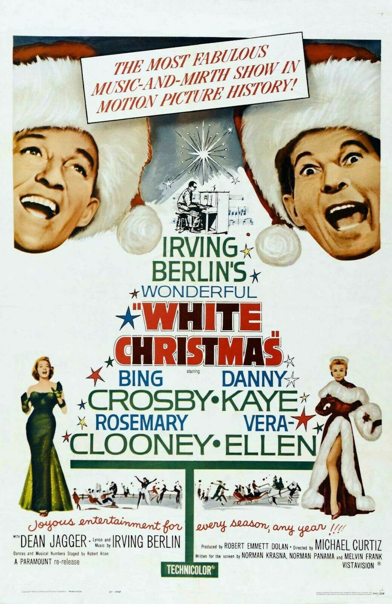 1954 White Christmas Movie Poster Print Bing Crosby - Etsy