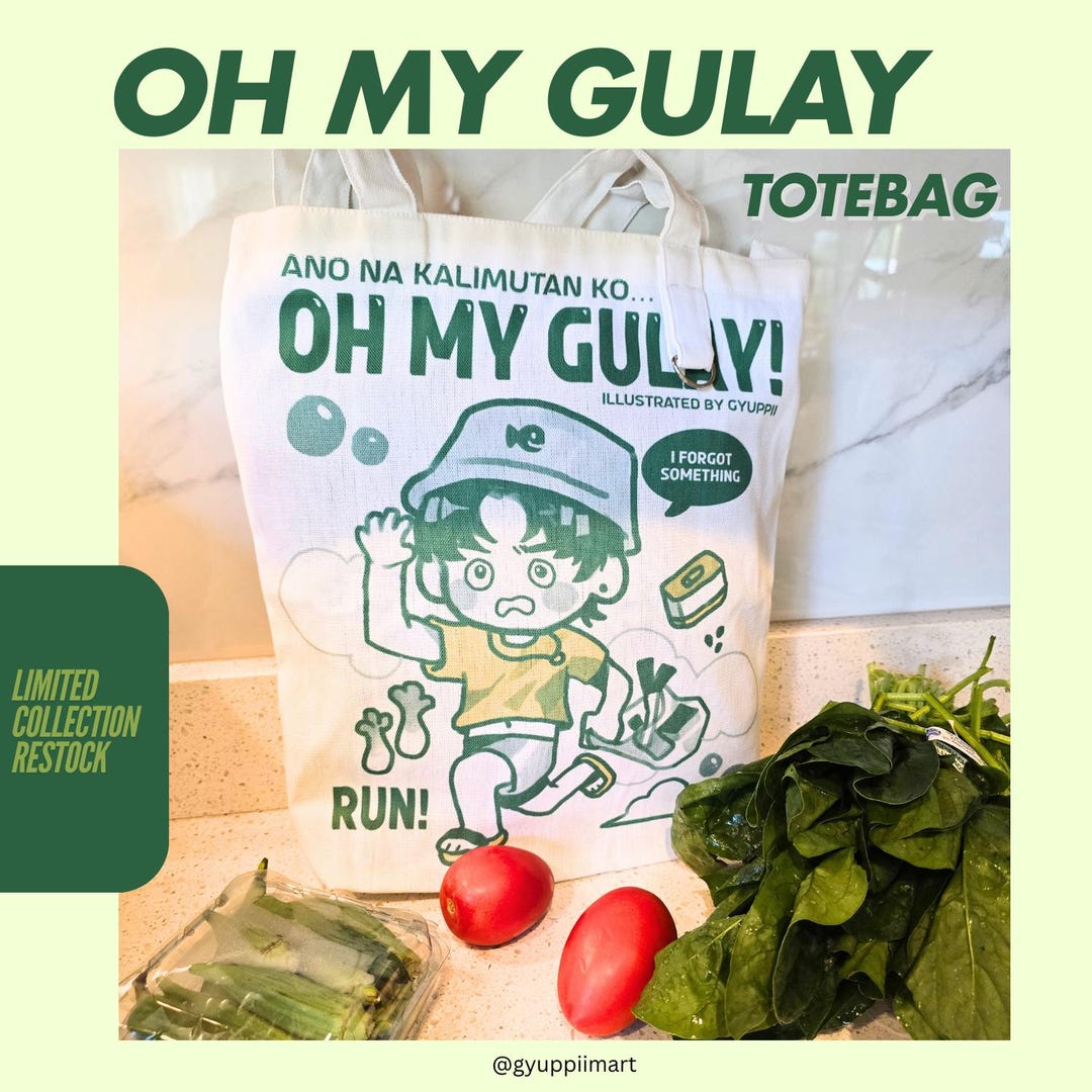 Oh My Gulay Filipino White Tote Bag Grocery Shopping - Etsy
