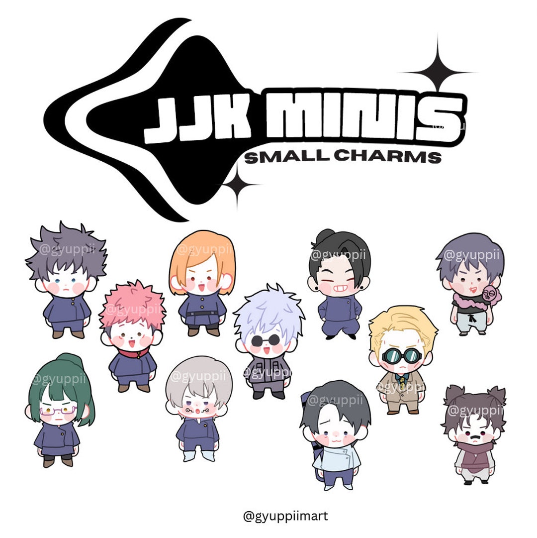 Jjk Mini Charms Phone Keychain Cute Chibi Mini Characters - Etsy