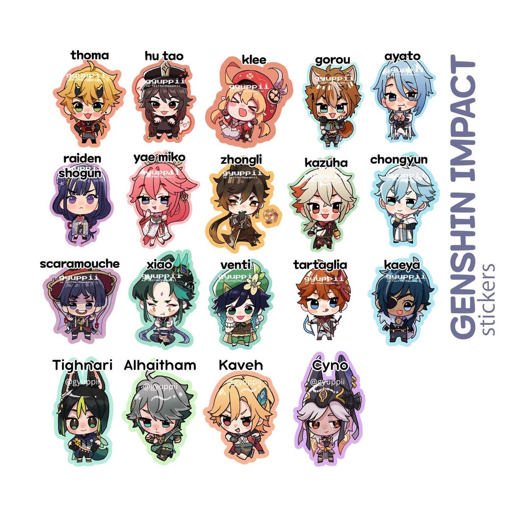 Genshin Impact GACHA Sticker Pack - Etsy