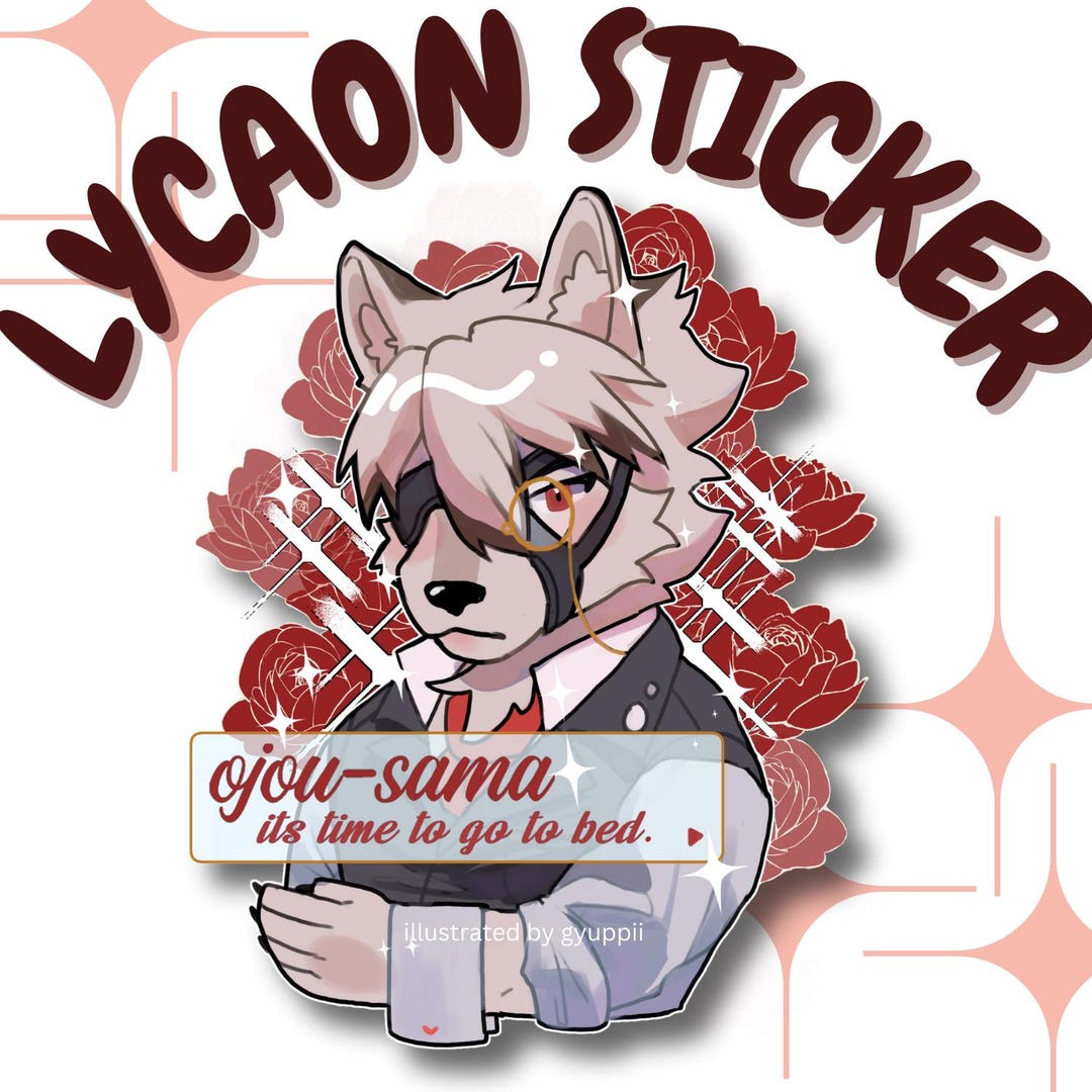 Adesivo de meme Lycaon de Zenless Zone Zero Butler Ojou-sama - Etsy ...