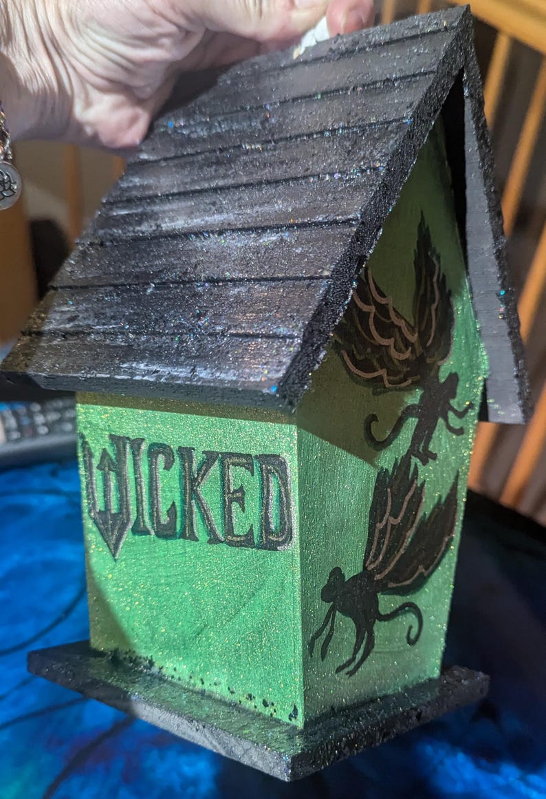 Wicked Wizard of Oz Flying Monkey Elphaba Hand Painted Birdhouse - Etsy