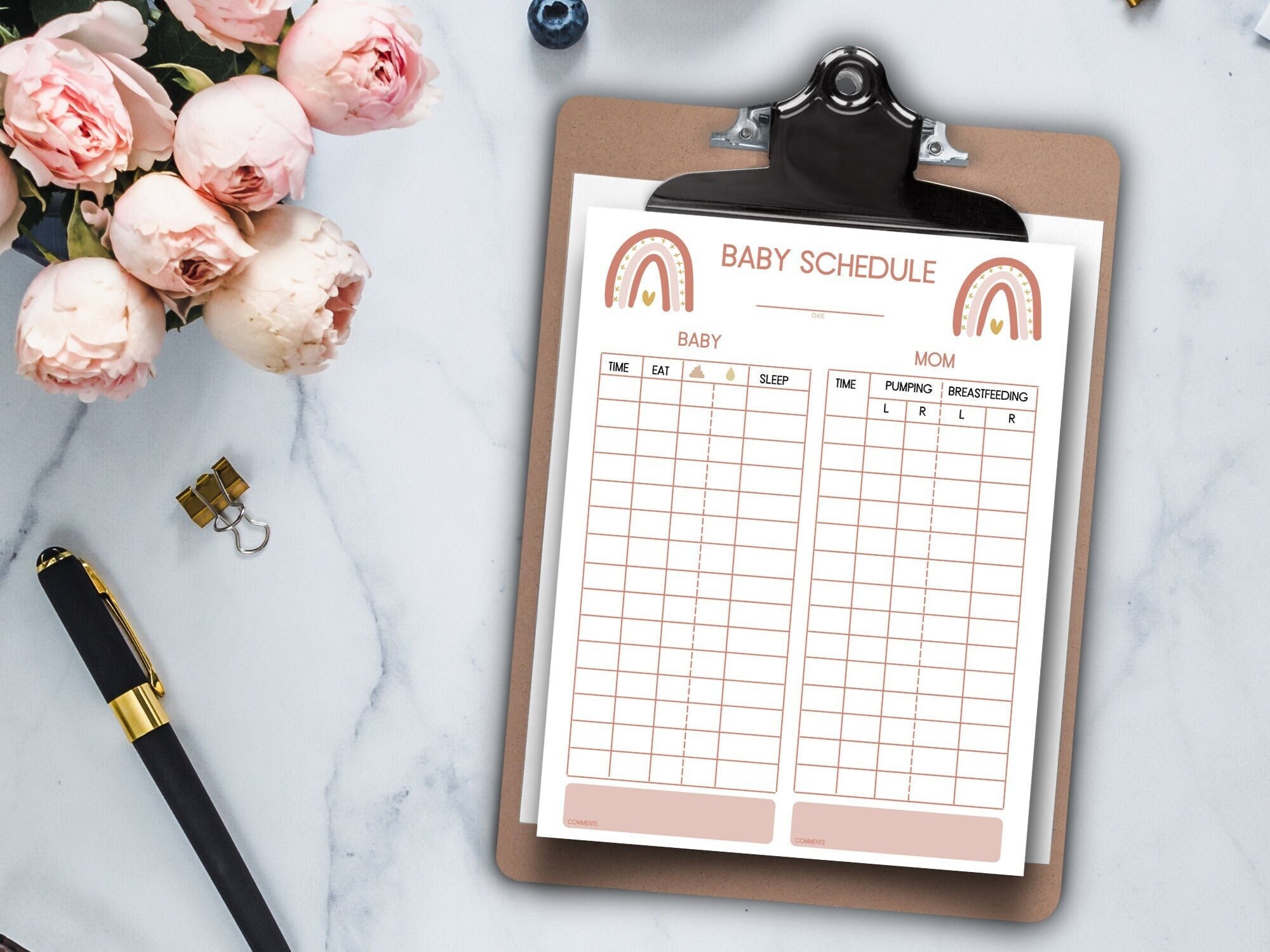 Baby Schedule Feeding Schedule Feeding Tracker Baby Log - Etsy