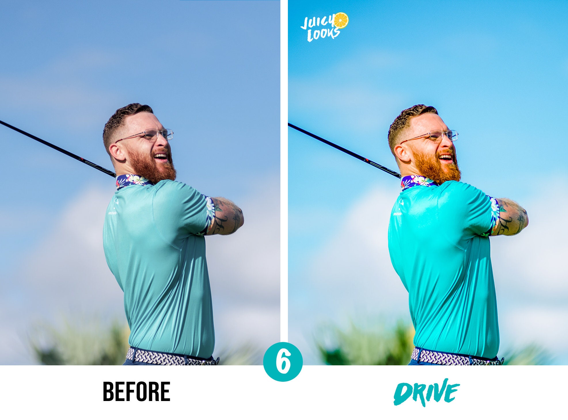 7 Golf Lightroom Presets, Mobile & Desktop, Filters, Lightroom Overlay ...