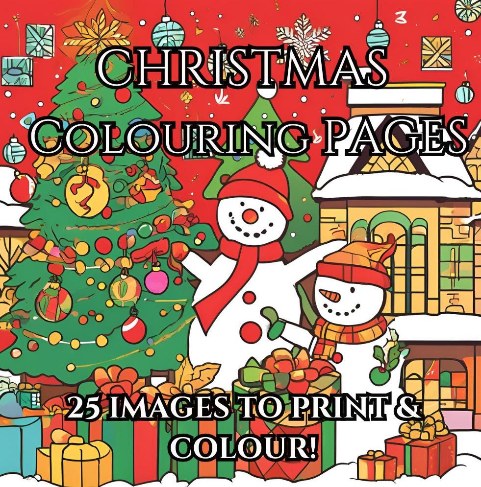 Cozy Christmas Colouring Book Contains 25 Christmas Themed Images to Be ...