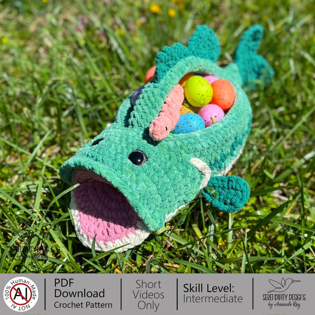 PDF Largemouth Bass-ket Crochet Pattern: Basket, Gift, Easter, Baby ...