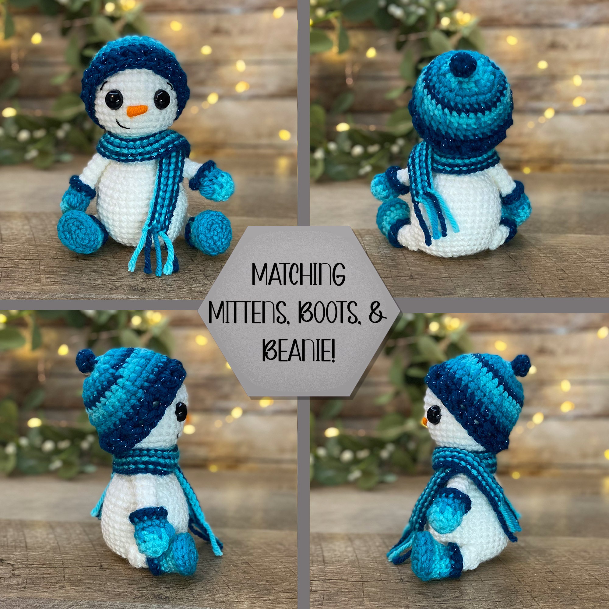 PDF Mini Friendly Snowman Amigurumi Crochet Pattern optional - Etsy