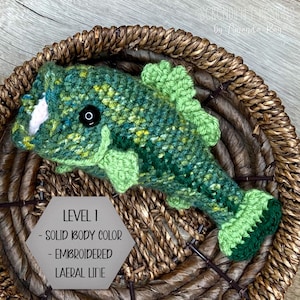 PDF Mini Largemouth Bass No-sew Amigurumi Crochet Pattern ...