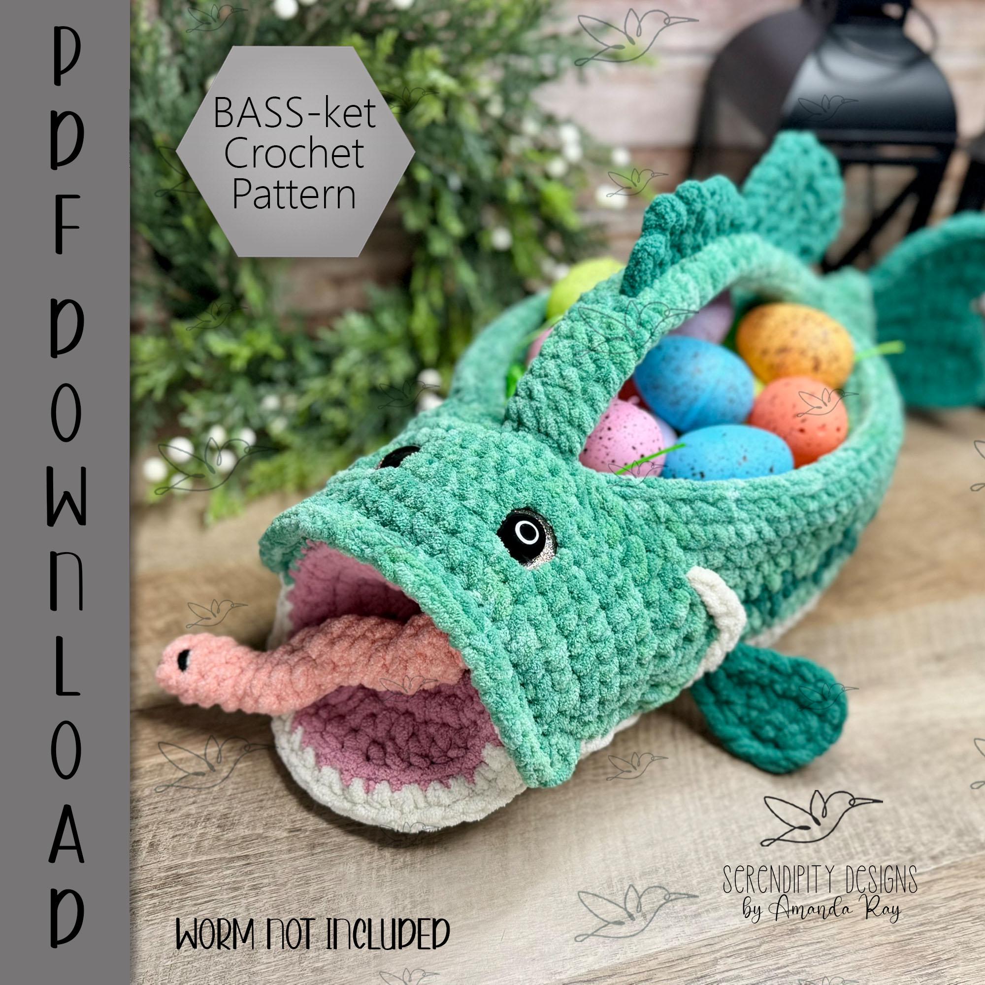 PDF Largemouth Bass-ket Crochet Pattern: Basket, Gift, Easter, Baby ...