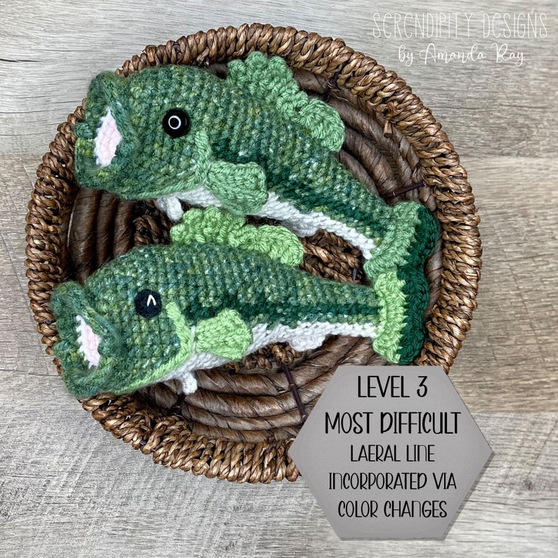 PDF Mini Largemouth Bass No-sew Amigurumi Crochet Pattern - Etsy