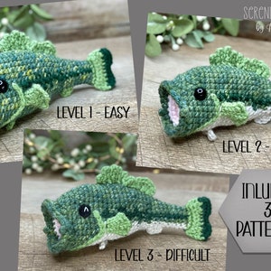 PDF Mini Largemouth Bass No-sew Amigurumi Crochet Pattern ...