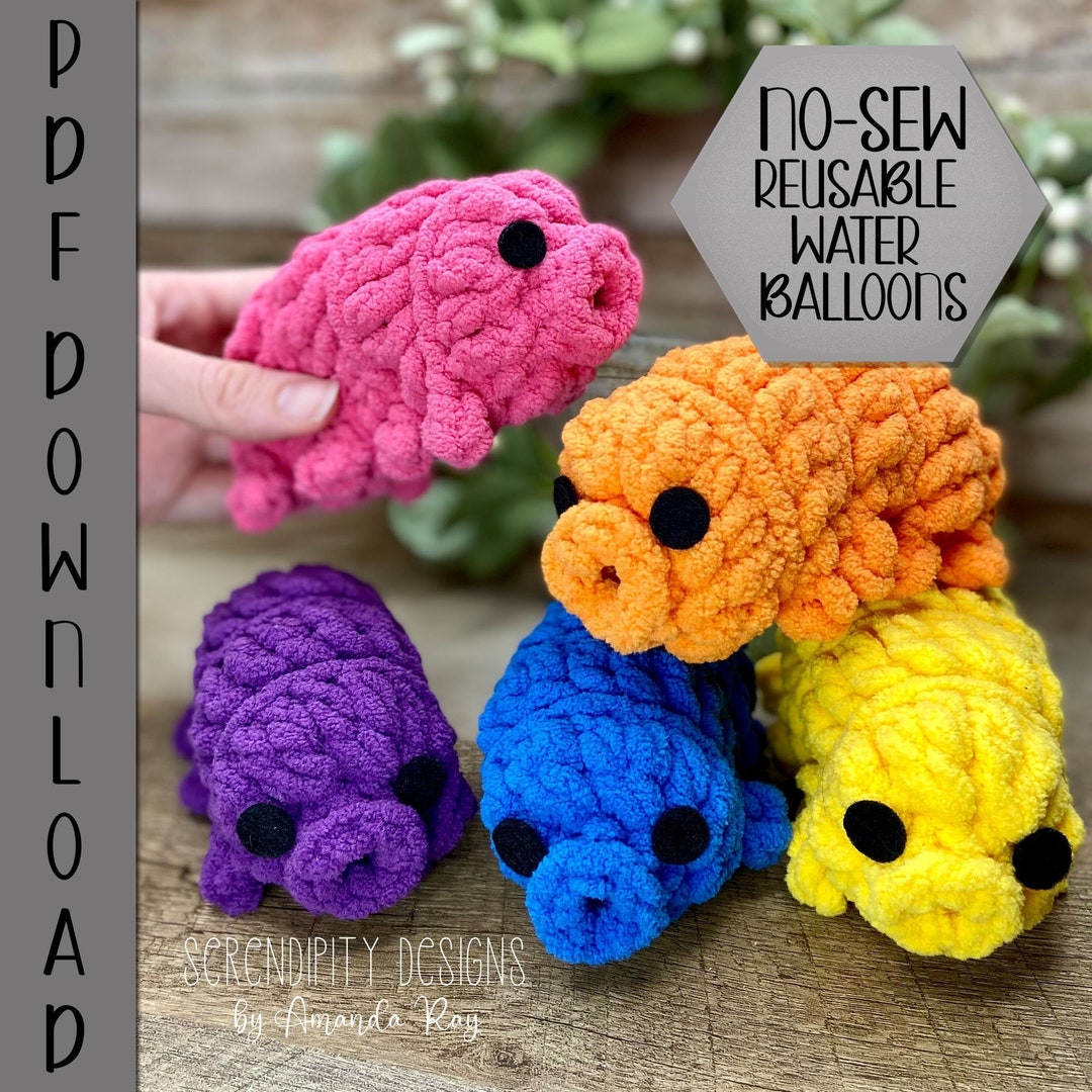PDF No Sew Water Bear-loon Reusable Tardigrade Water Balloon Earrings ...