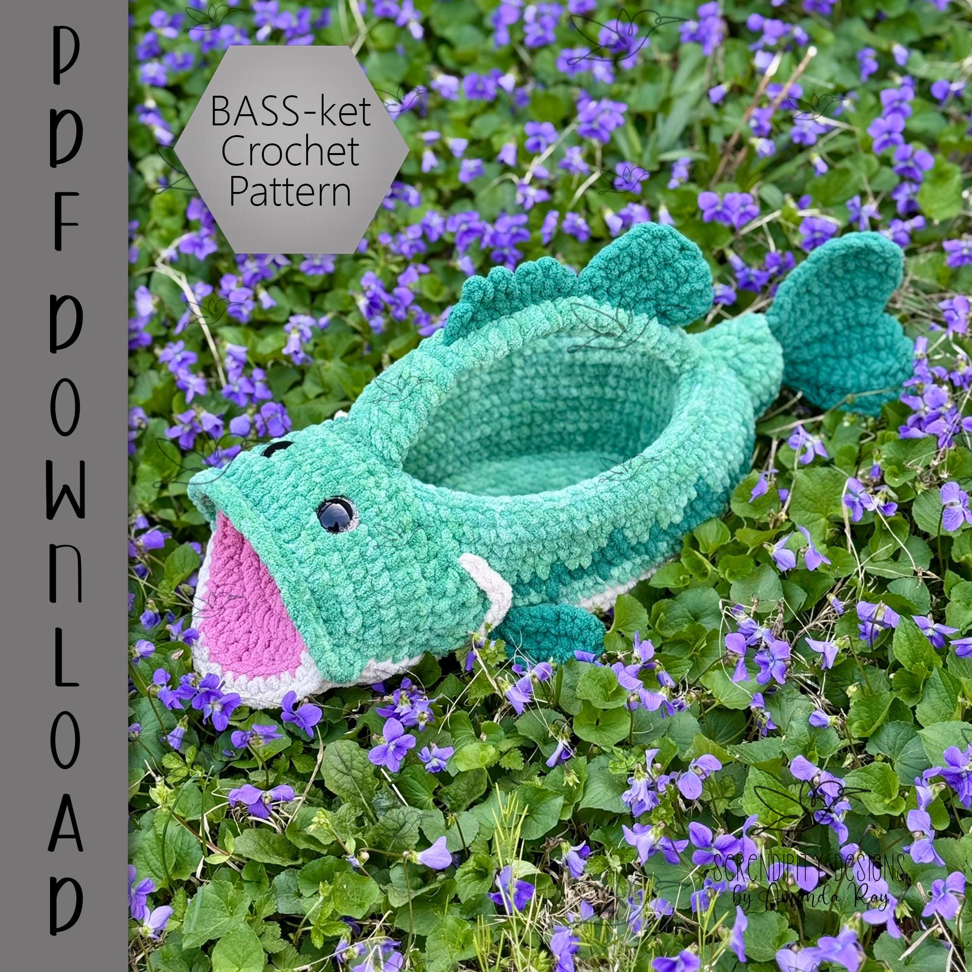 PDF Largemouth Bass-ket Crochet Pattern: Basket, Gift, Easter, Baby ...