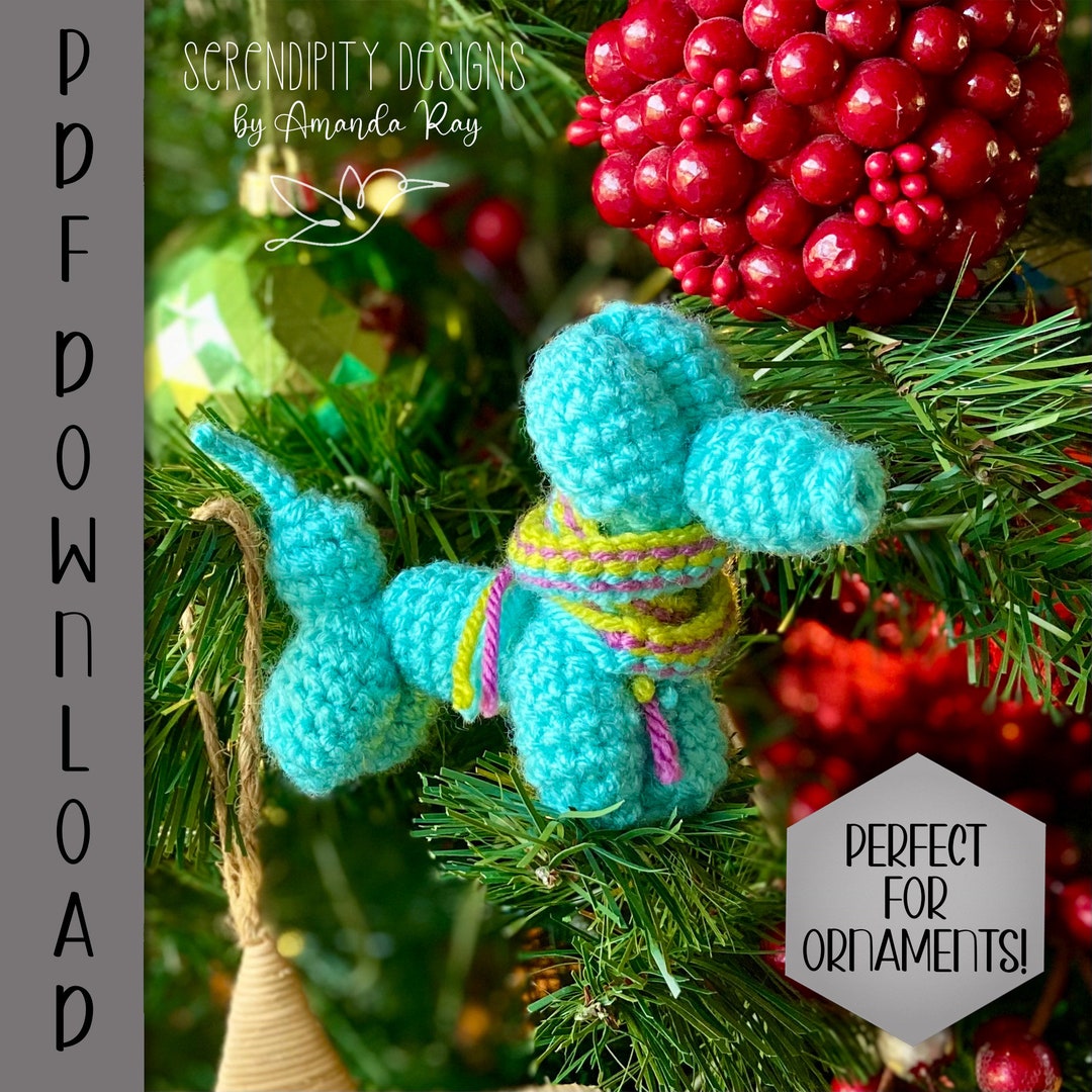 PDF No-sew Mini Balloon Dog Ornament Keychain Easy Amigurumi Crochet ...