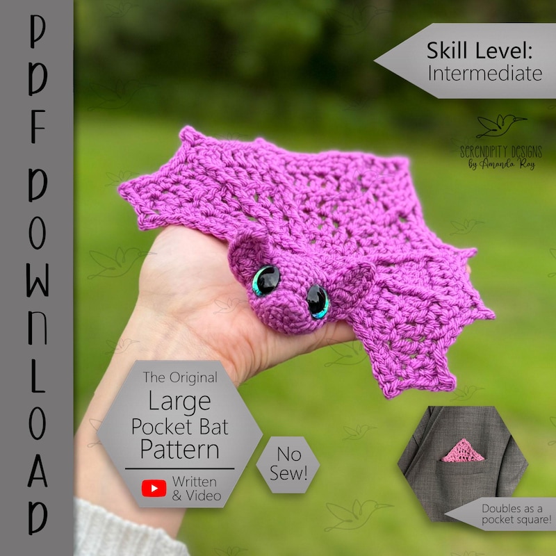 Crochet Snuggler Bat - Etsy