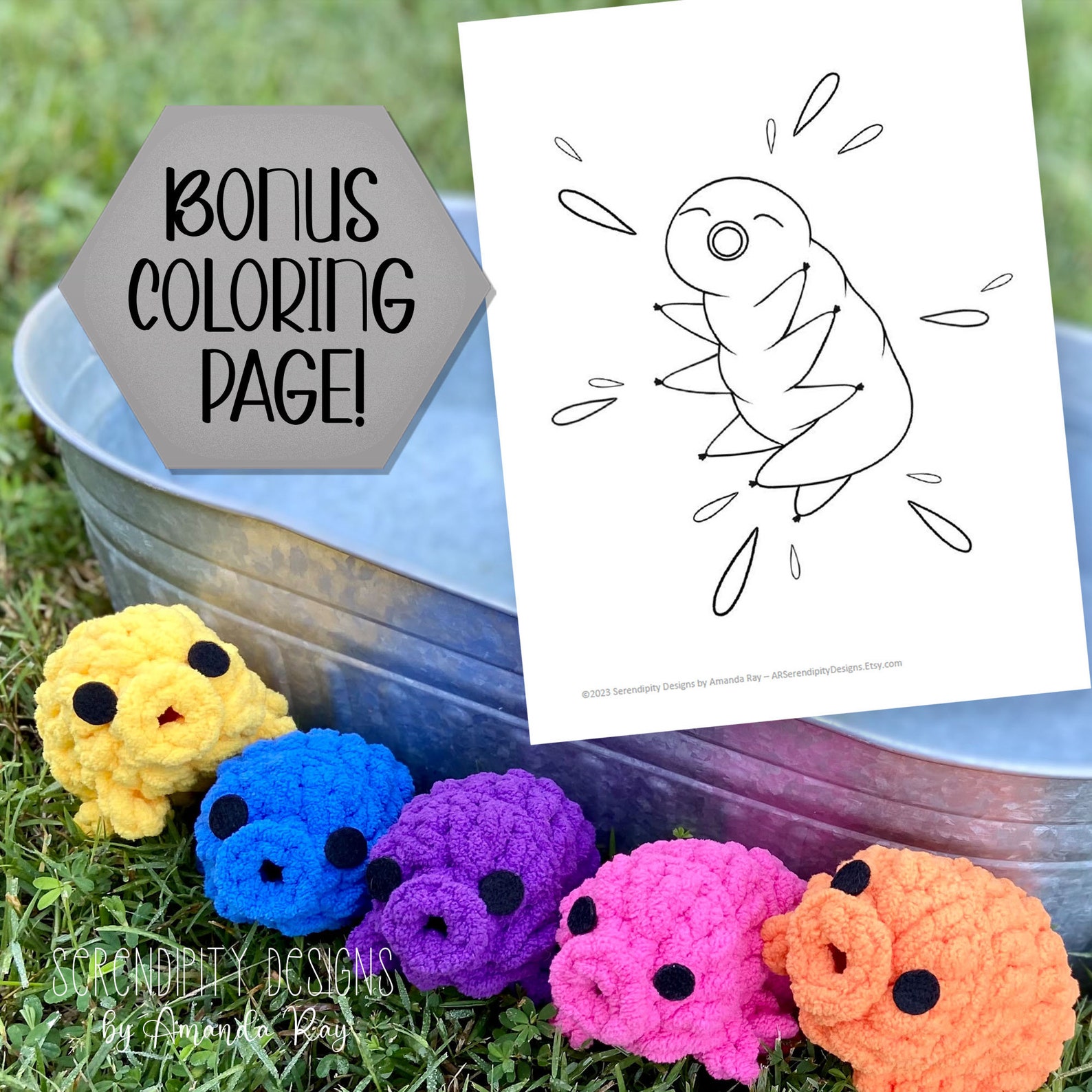 PDF No Sew Water Bear-loon Reusable Tardigrade Water Balloon Earrings ...