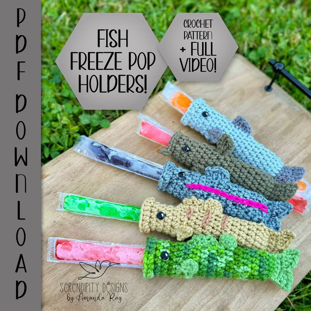 PDF Fish Ice Pop Popsicle Freezie Holder Sleeve Crochet Pattern ...