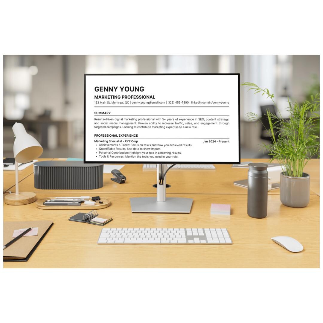 Ats-friendly One-page Resume Template – Simple, Professional & Modern ...