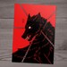 Black Wolf Chained Red Background Wolf Wall Art Gothic - Etsy