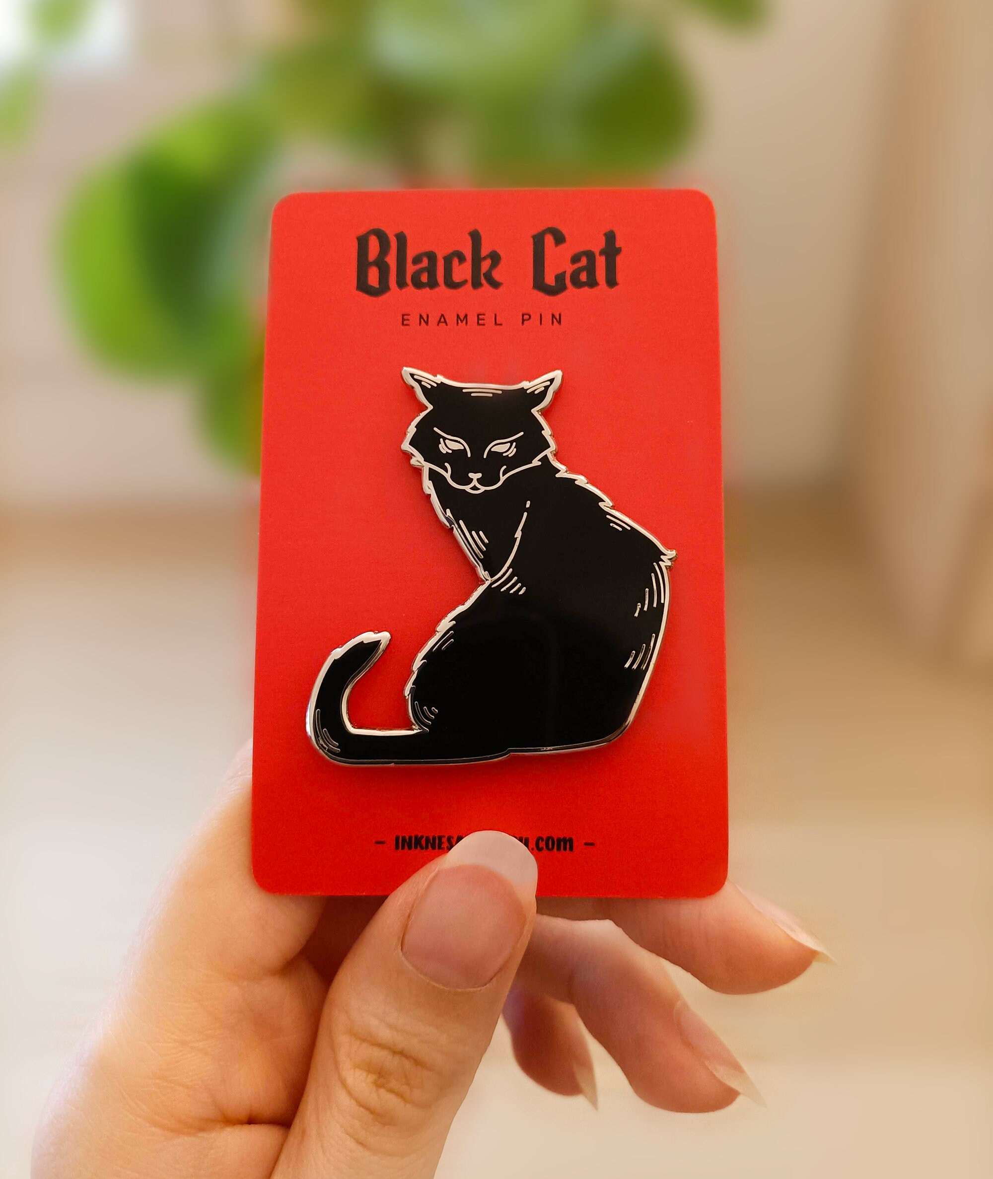Black Cat Pin | Halloween Accessory & Gift for Cat Lovers - Etsy