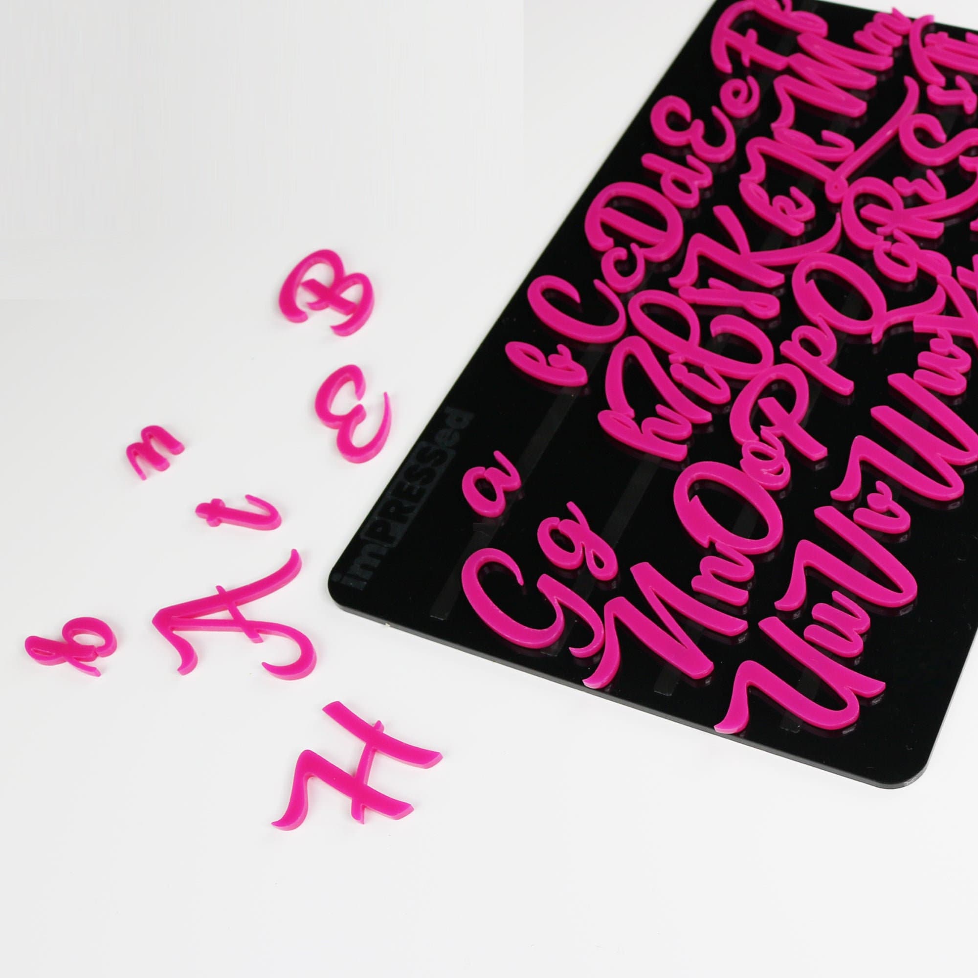 Exquisite Lettering Impressed Cake Embossers - Etsy