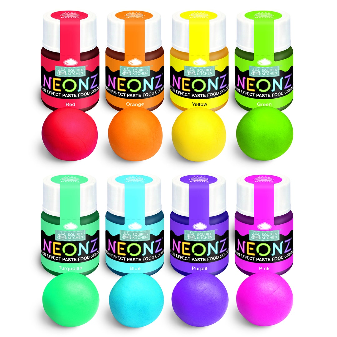 NEONZ - Neon Effect Food Colouring Pastes - Etsy