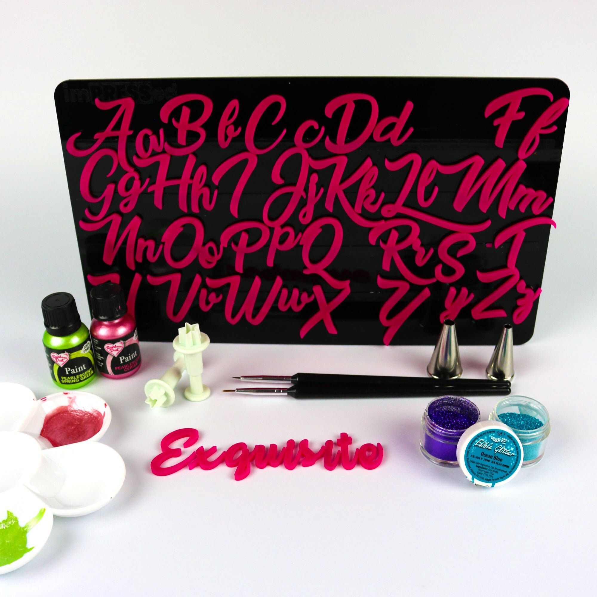 Exquisite Lettering Impressed Cake Embossers - Etsy